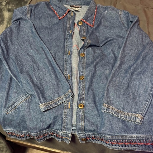 Sag Harbor | Jackets & Coats | Sag Harbor Buttonup Jacket With Beaded ...